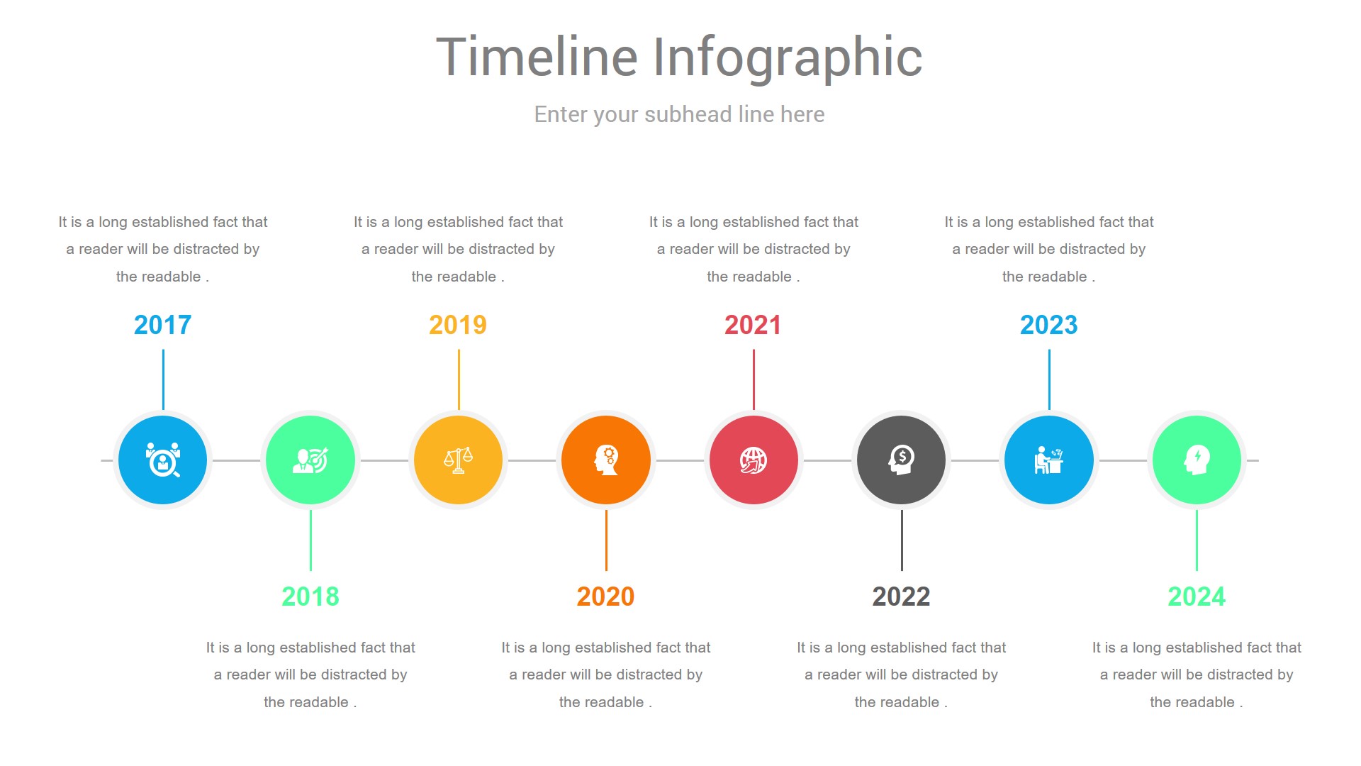 Free PPT Timeline Template Infographic
