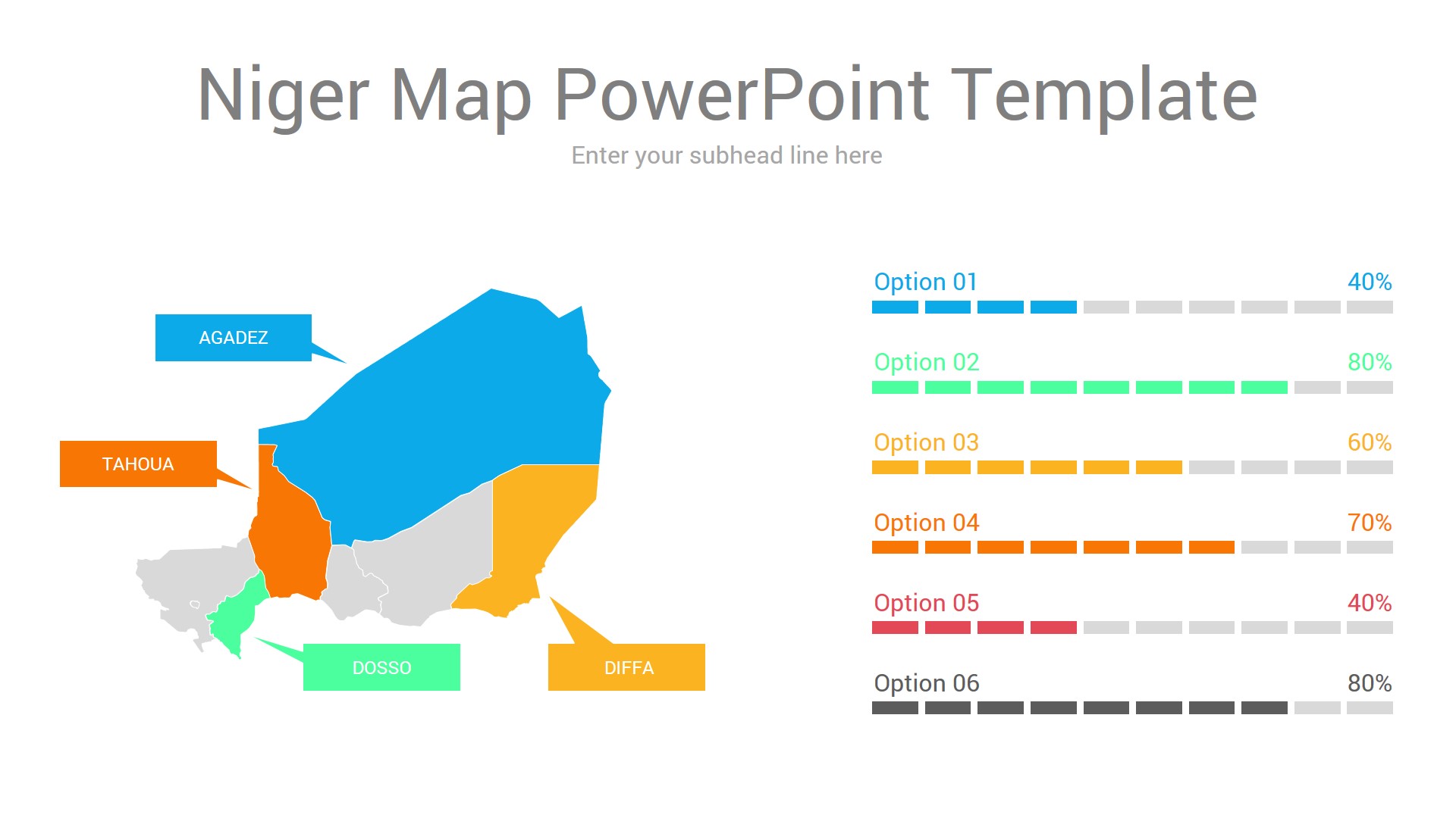 Niger map powerpoint template | CiloArt