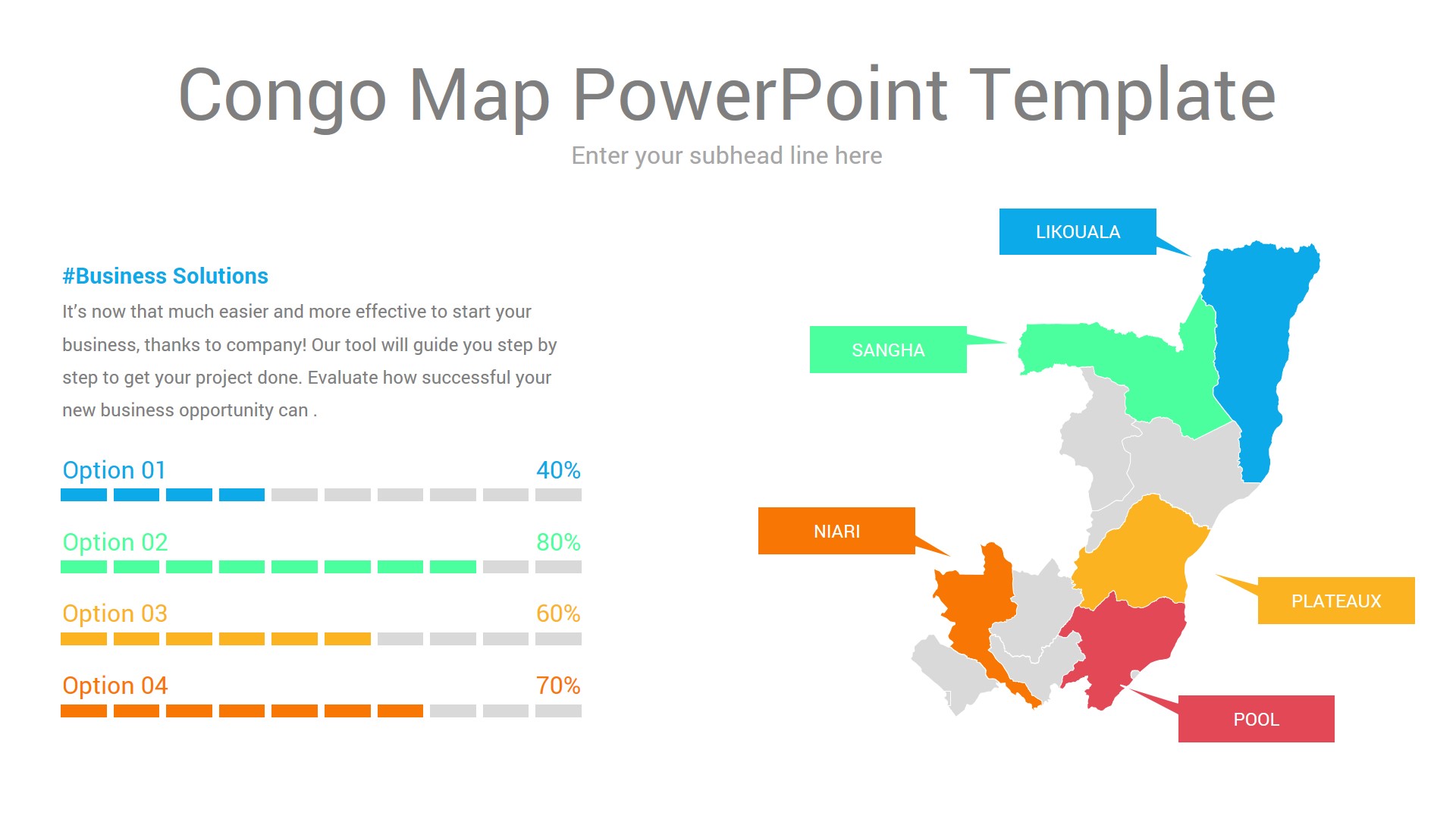 Congo map powerpoint template | CiloArt