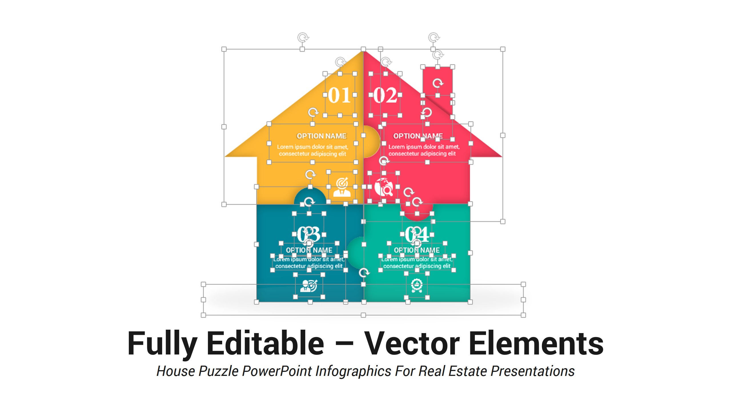 House Puzzle PowerPoint Infographics For Real Estate Presentations ...